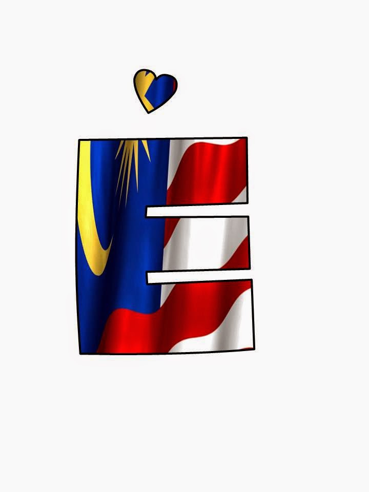 GENIUS KIDS ZONE: Koleksi Huruf Berlatarbelakang Bendera Malaysia