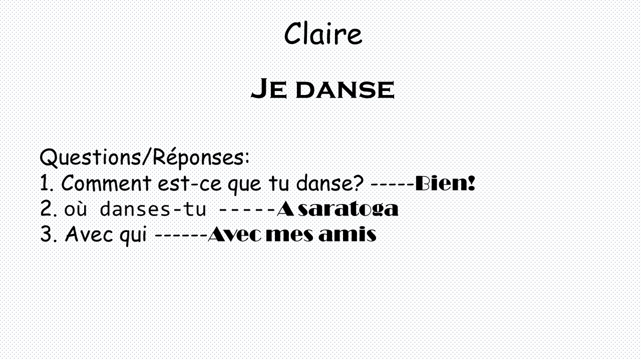 Les questions et les réponses