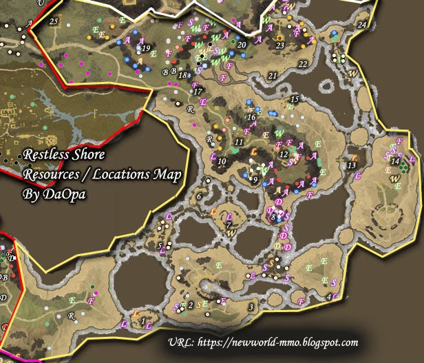 New World: Restless Shore Map