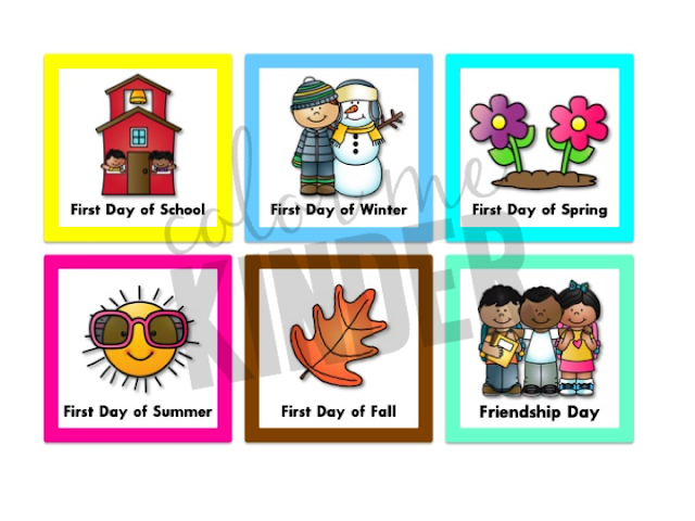 Holiday & Special Days Calendar Cards | Color Me Kinder