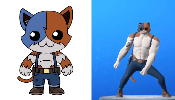 How to draw meowscles fortnite