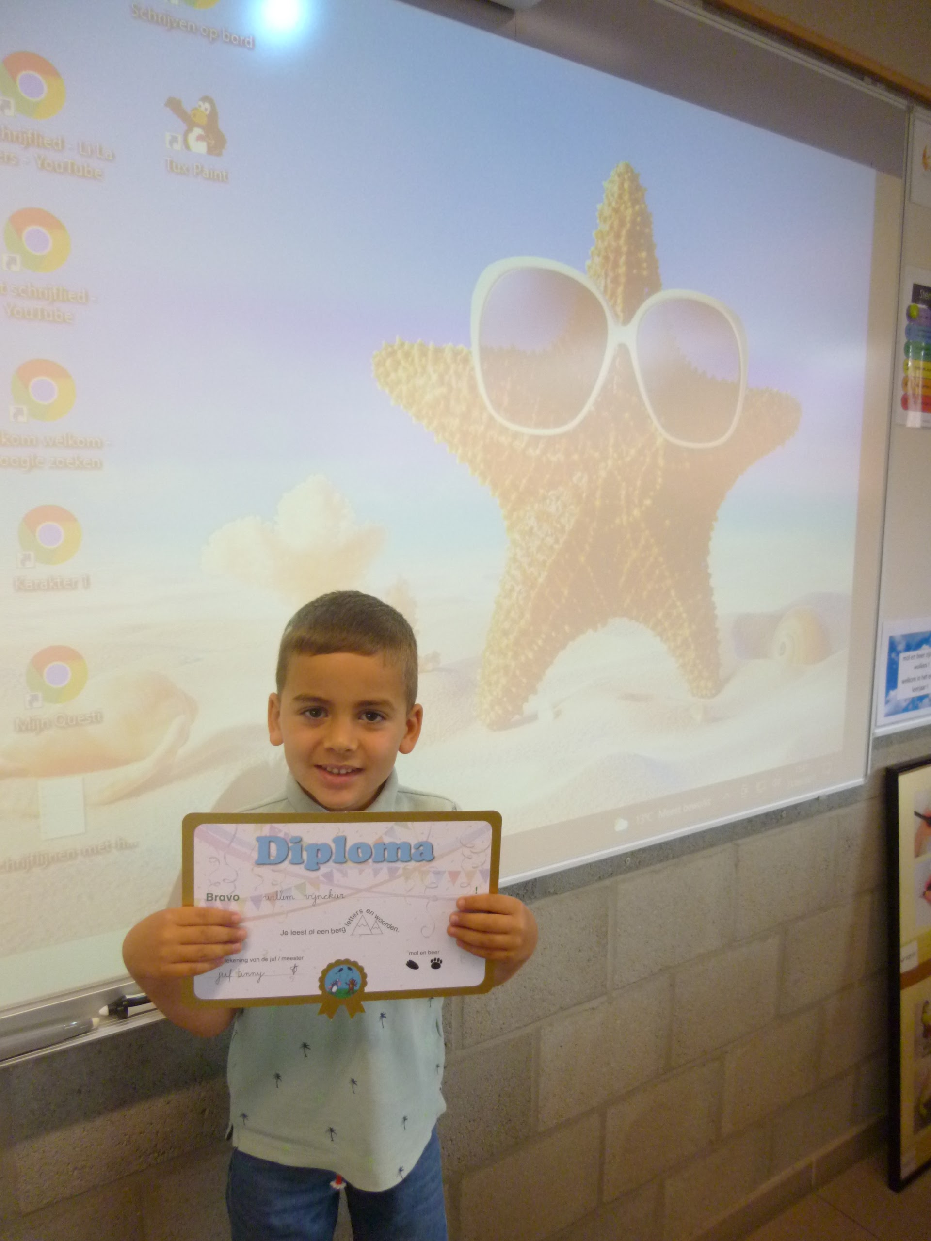 't Steltje eerste leerjaar A: EEN LEESDIPLOMA VAN MOL EN BEER ... DAT ...