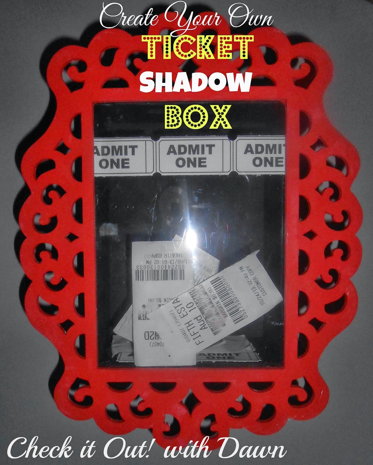Check it Out! with Dawn: #TBCCrafters Craft Hop - Ticket Shadow Box