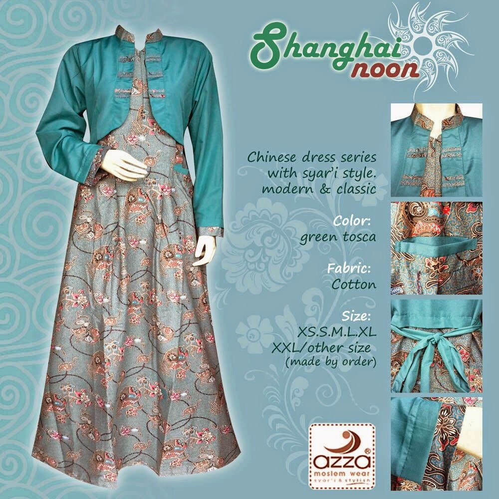 Gamis Batik Azza Sanghainoon Tosca - Pusat Grosir Gamis Azza Batik ...