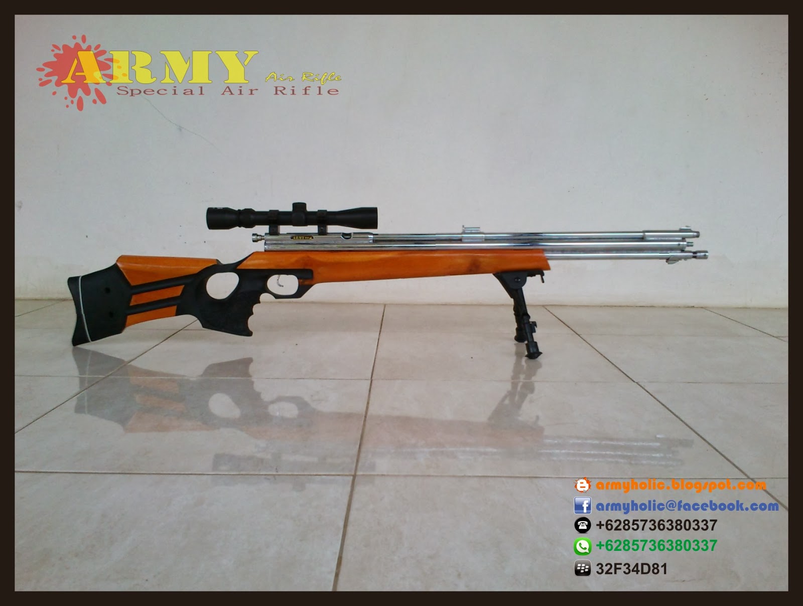 MODEL SENAPAN ANGIN: SENAPAN ANGIN GEJLUK ARMY CUSTOM CROM