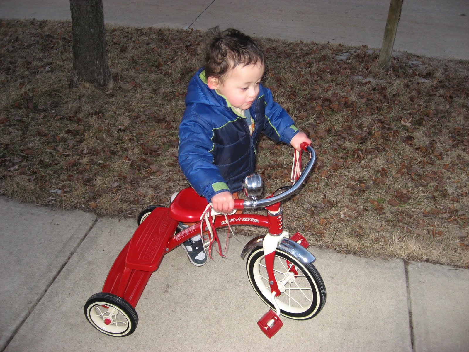 Nathan and Kelly Brown: Baby riding his bike