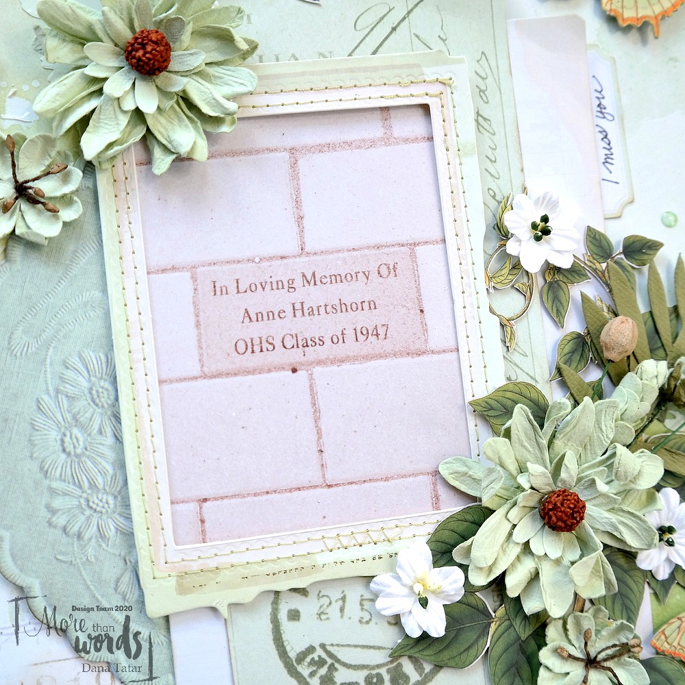 Goodbye Memorial Scrapbook Layout - More Than Words Challenges