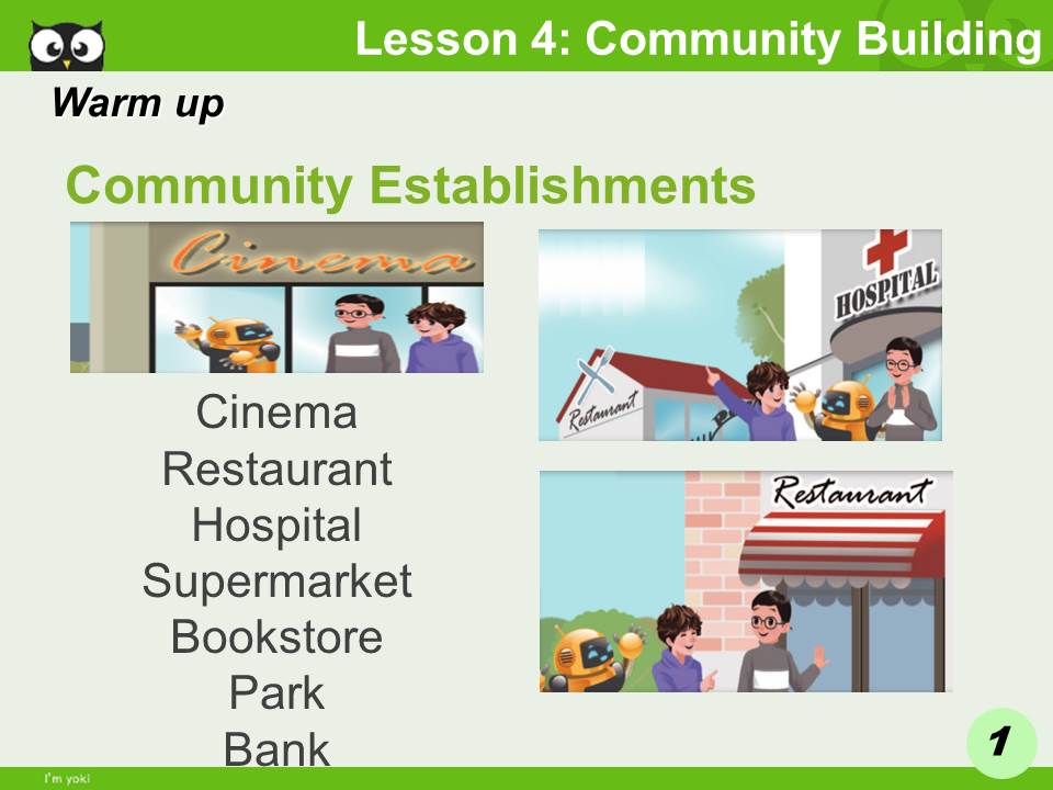 YOKITALK: Unit 1_Lesson 4 Community Establishments