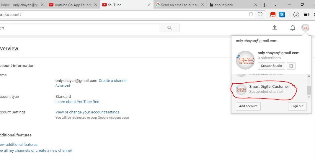 Smart Digital Customer: Youtube Reinstated my channel
