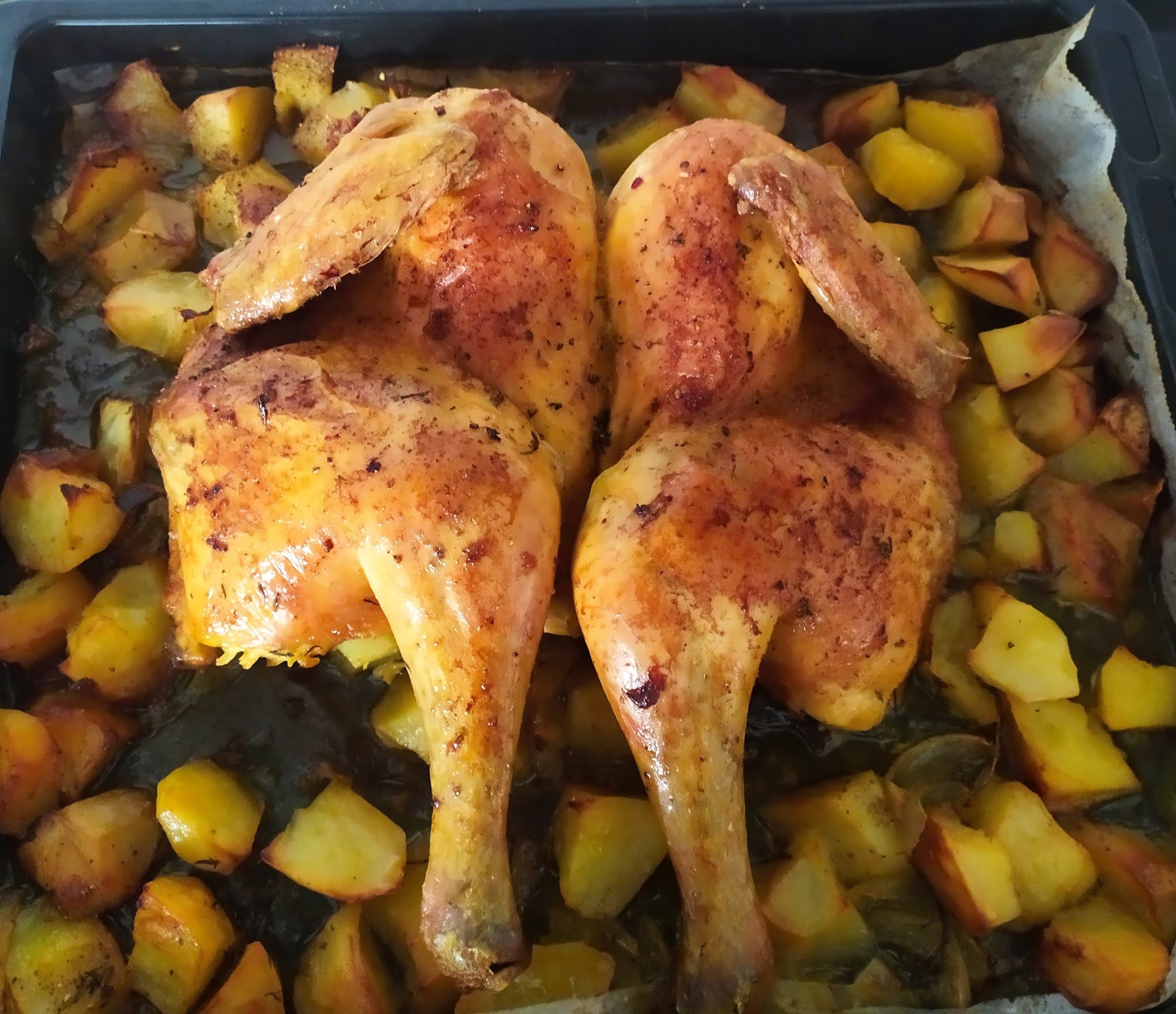 A mi manera: Pollo al horno en mariposa