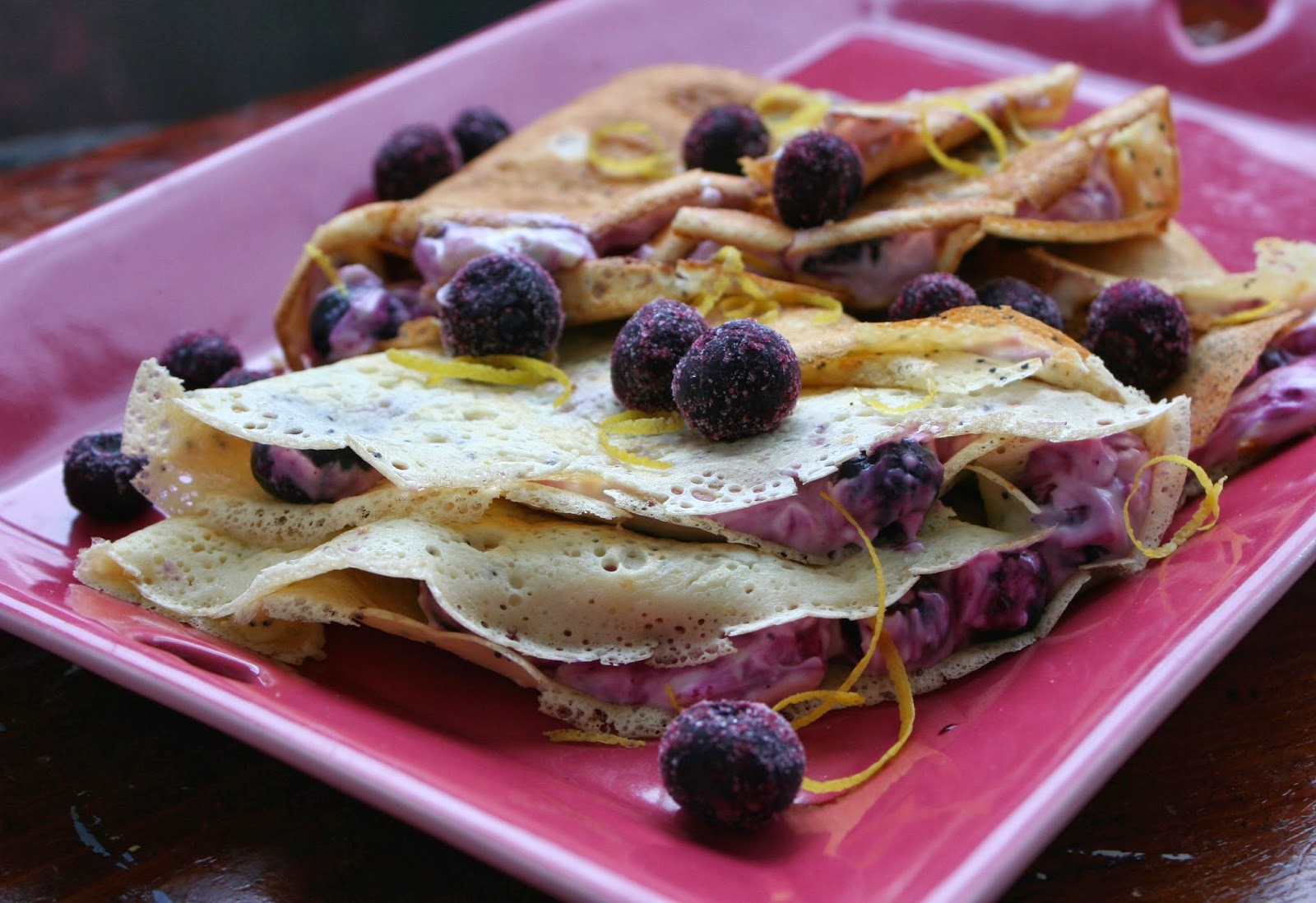 Sweet Luvin' In The Kitchen: Lemon Poppyseed and Blueberry Crepes