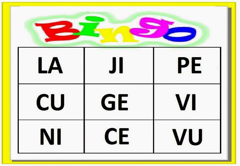 Kids Zone: Bingo de Sílabas