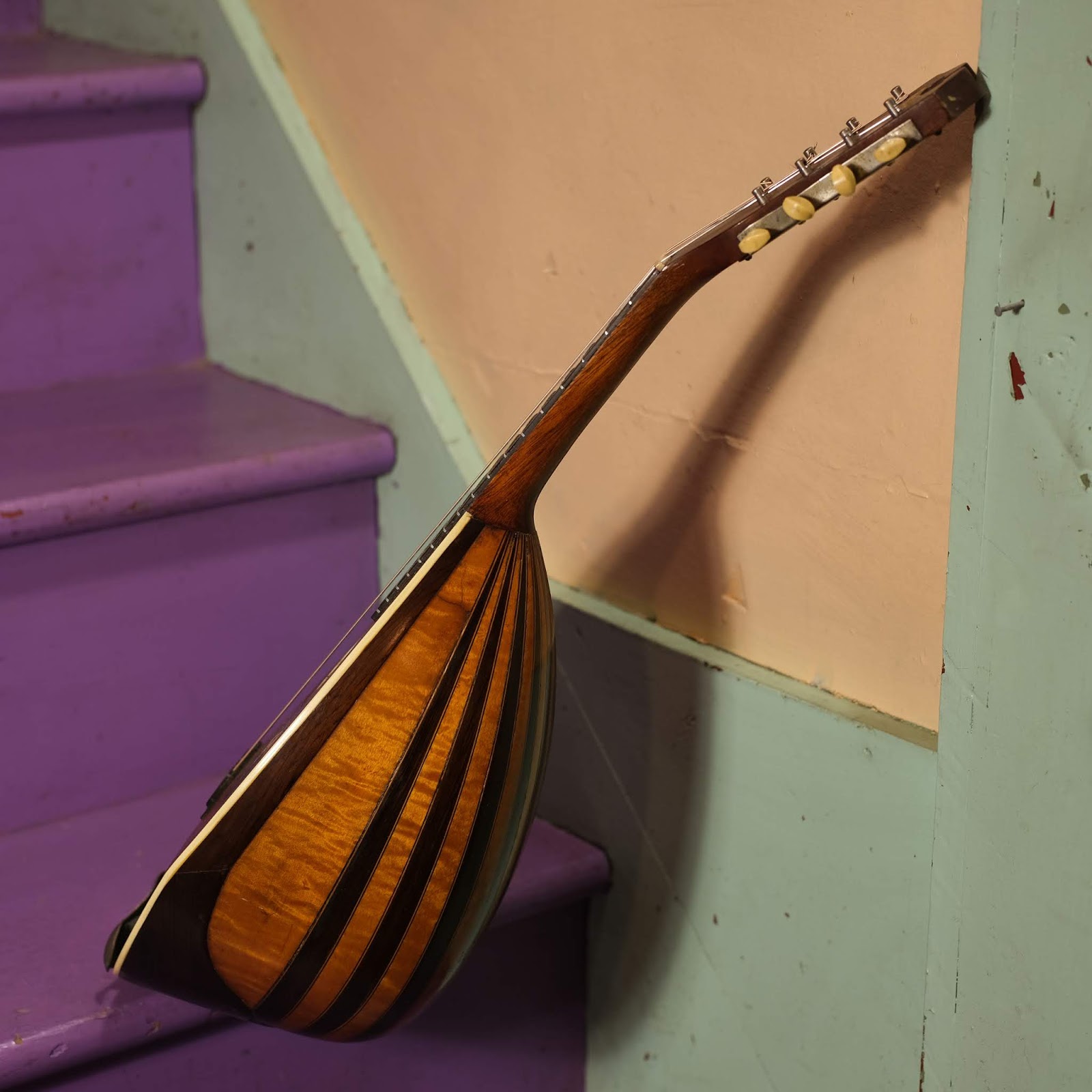 1890s Bruno Fancy Bowlback Mandolin