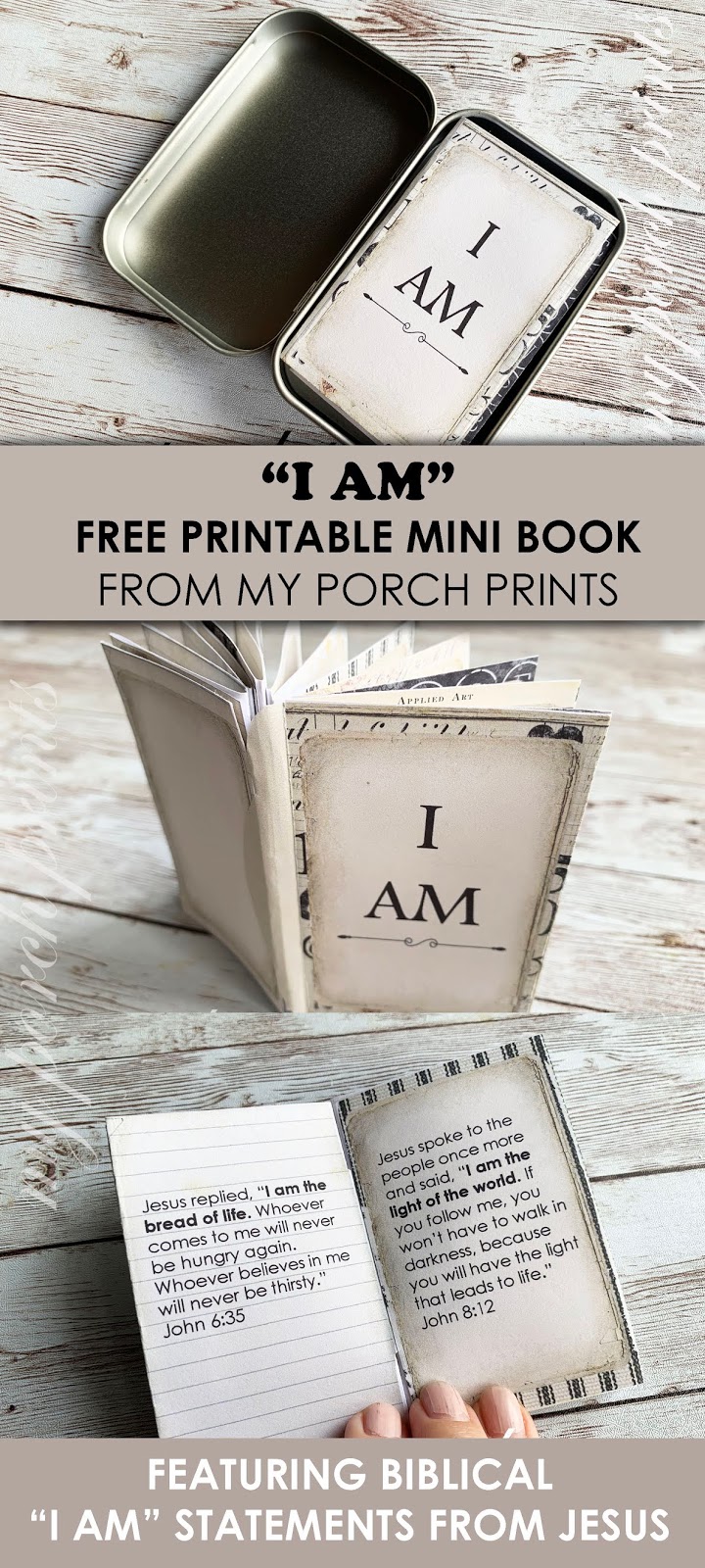 My Porch Prints: "I AM" Mini Book Freebie Printable
