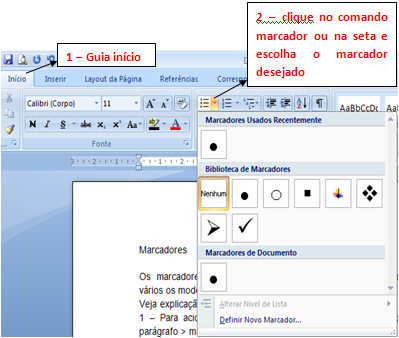 Marcadores no word 2007 | Dicas de informática, windows, word, internet ...