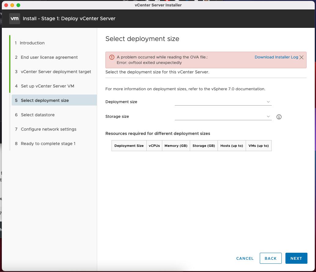 Lorenzo Moglie - Notes: How to easily install VCSA from MacOS