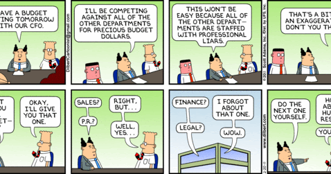 World of Cartoons and Comics: Dilbert on getting a budget