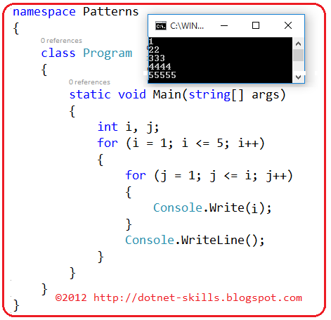 .Net Skills: C# Number Pattern (9)