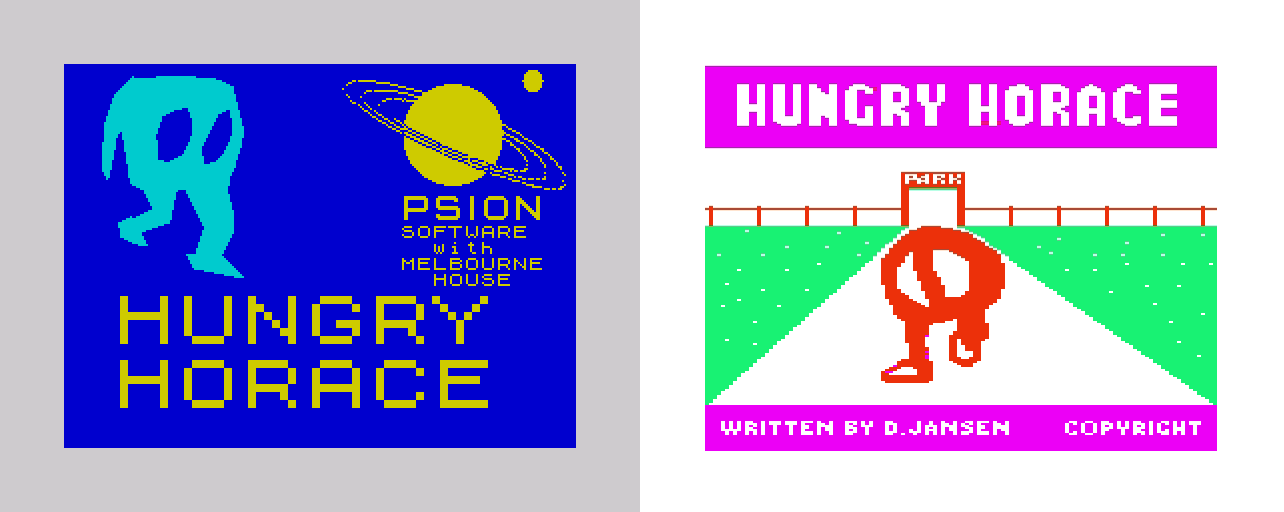 FRGCB - Finnish Retro Game Comparison Blog: TWOFER #22: Horace Classics (Sinclair Research Ltd ...
