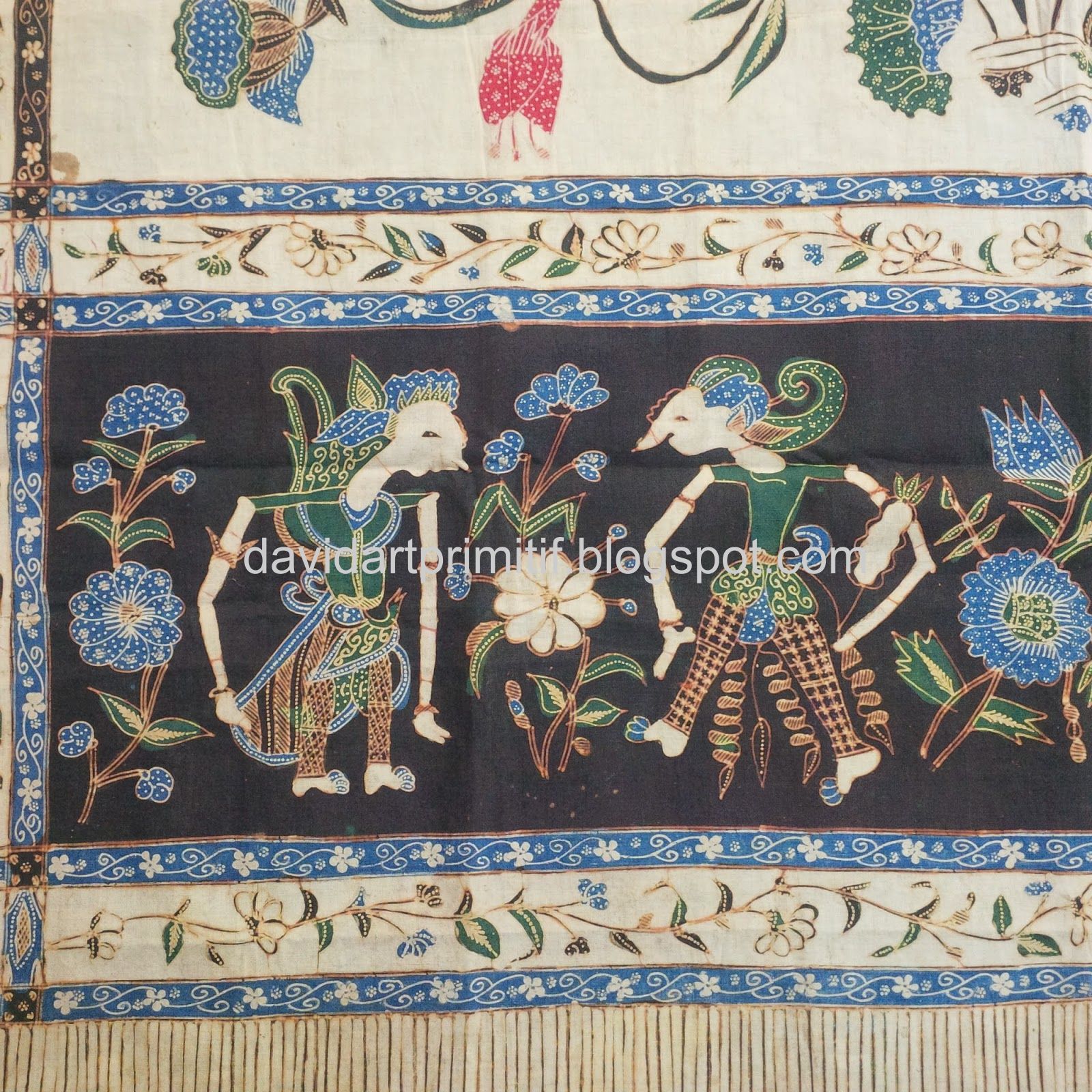 Art & Primitif: Kain Selendang Wayang Batik Belanda