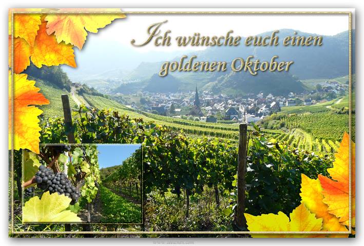 Seelchen Karten und Collagen : Ich wünsche euch einen goldenen Oktober ... Seelchen Karten und Collagen : Ich wünsche euch einen goldenen Oktober ...