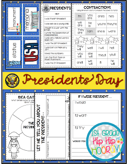1st Grade Hip Hip Hooray!: Presidents' Day