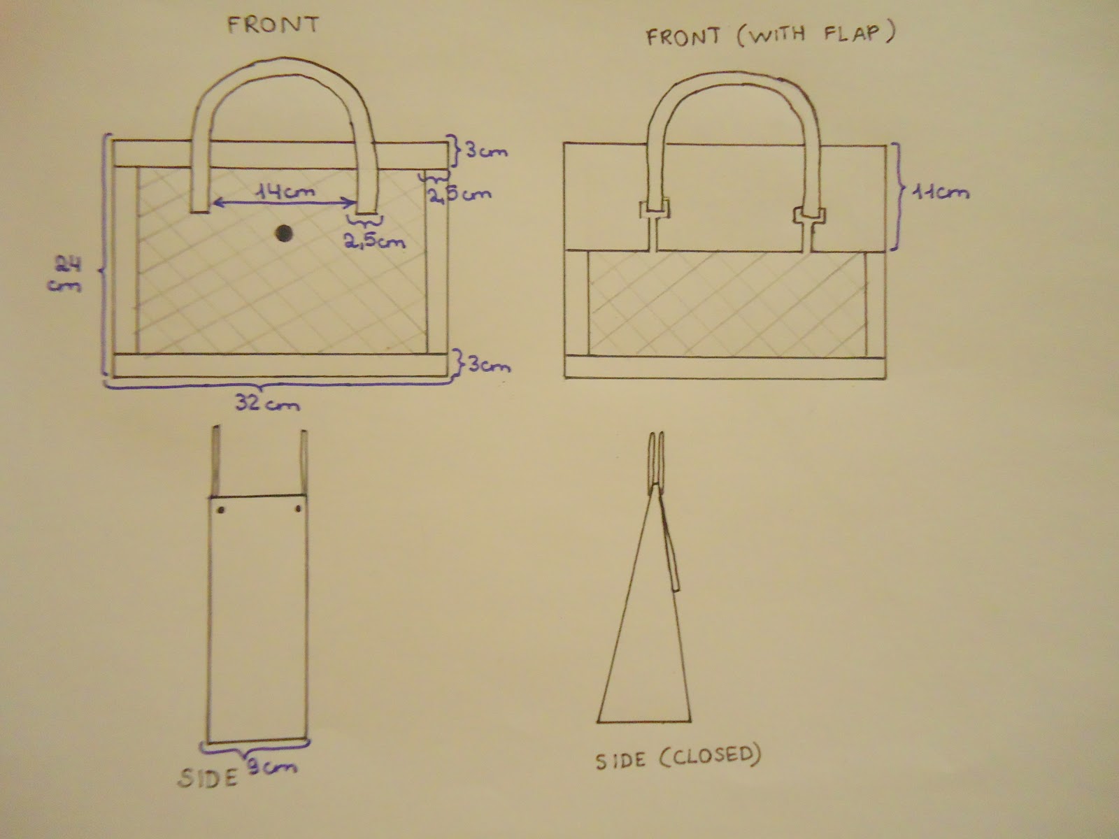 Bags you can make: Tutorial: The Day Bag. Pattern making