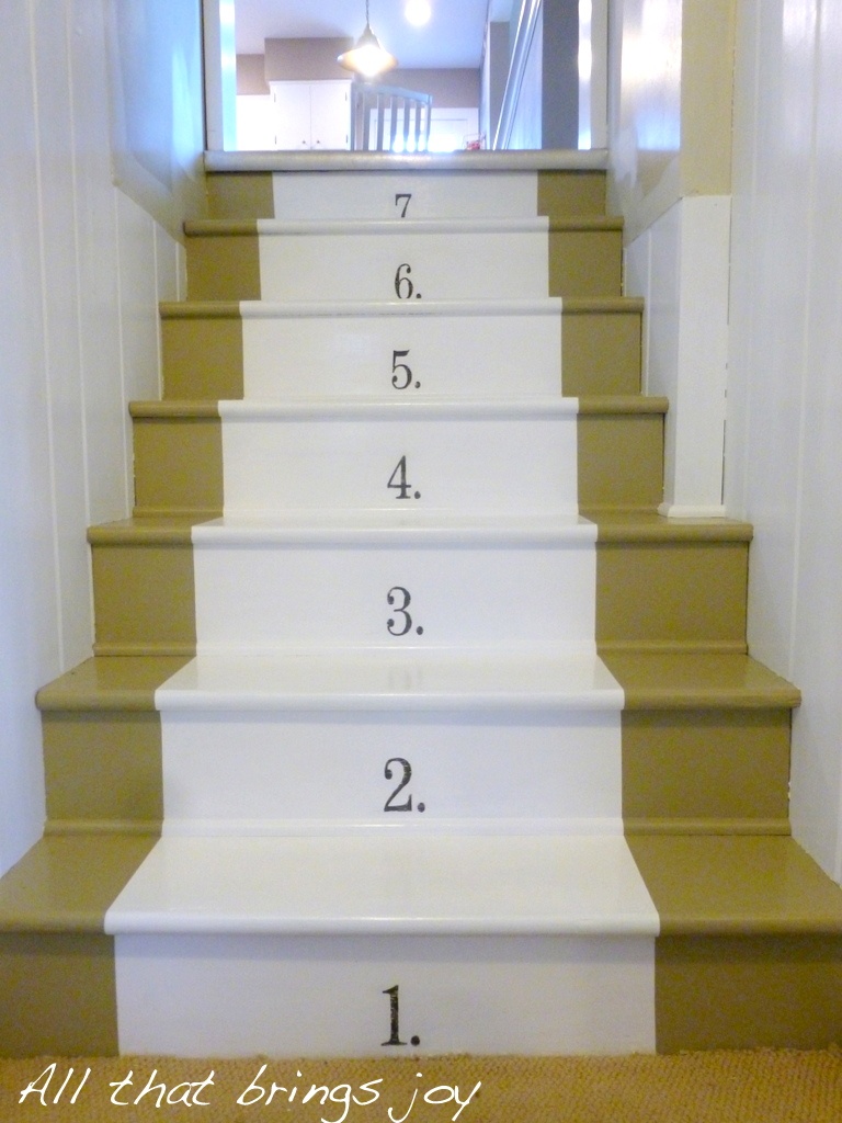 Painted Stairs With Numbers at Lisa Bridges blog