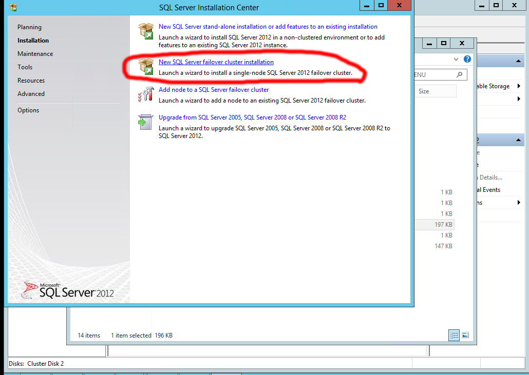 MySQL and SQL Server: Microsoft SQL Server 2012 cluster installation ...