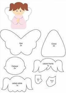 Angel de goma eva + MOLDES | Angel de foami NAVIDEÑO