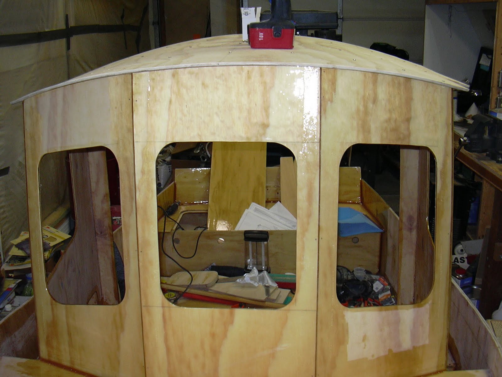Todd's Mini-Tug Boat Building Journal: Cabin Top Fitted
