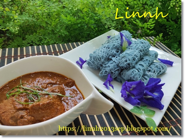 咖啡与面包的交响曲, Linnh: 蓝色蕾丝煎饼-Roti Jala Bunga Telang