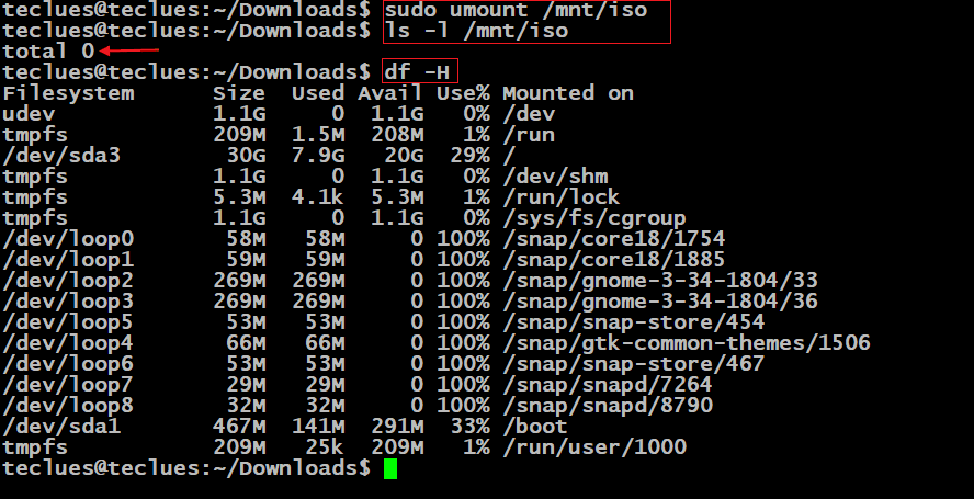 How to mount an ISO Image File on Linux - teclues.com