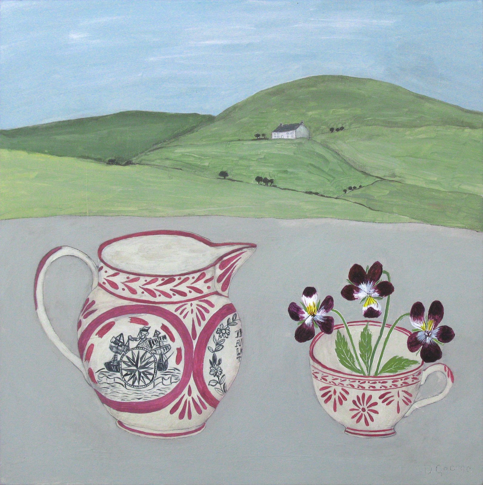 Debbie George, Painter: Sunderland ware jug commission