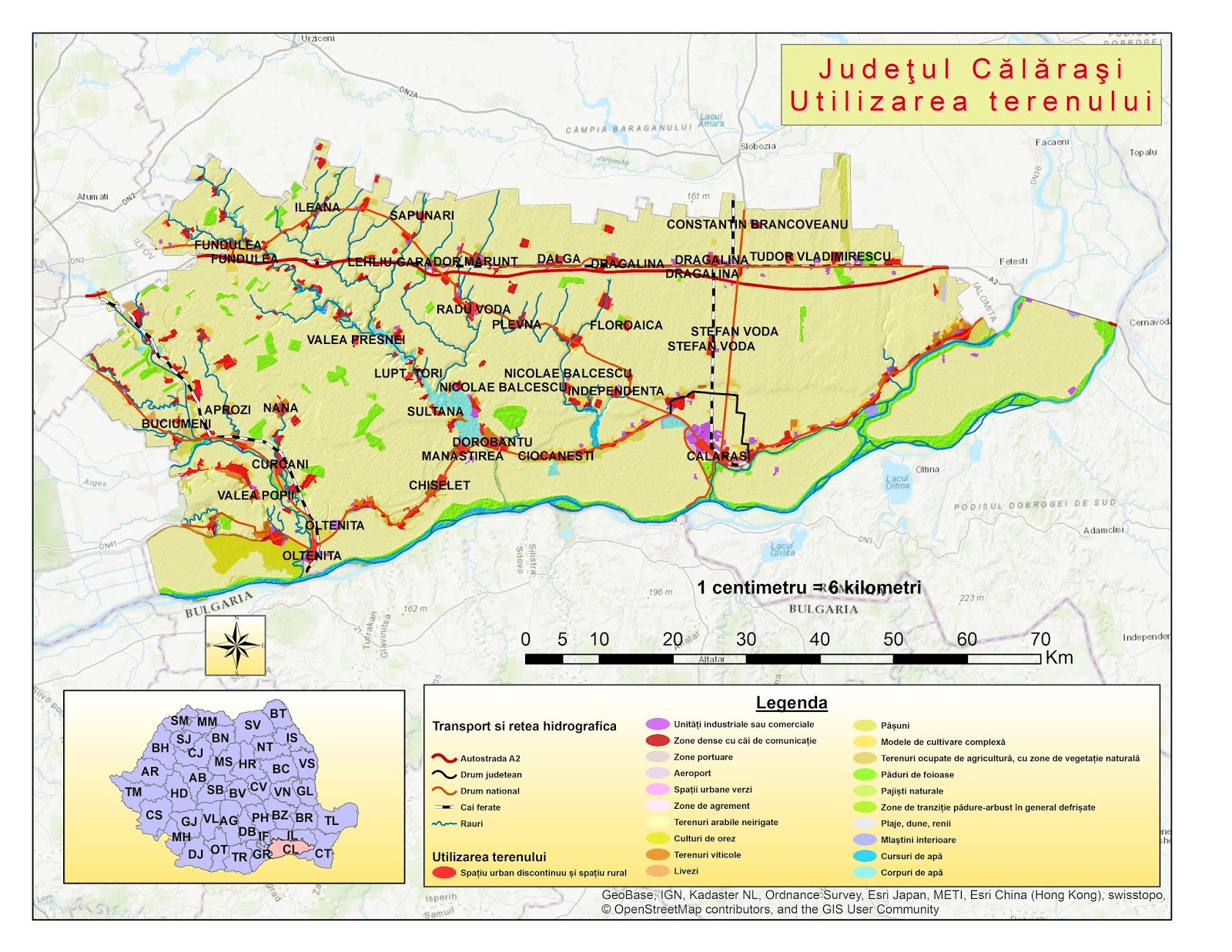 Analiza a judeţului Călăraşi, utilizând tehnici GIS