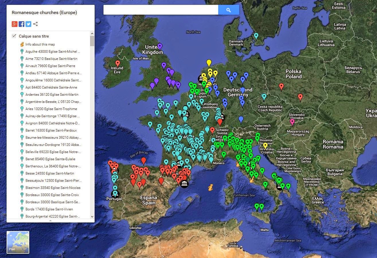Romanesque Architecture in Burgundy: Summary maps of Romanesque and ...
