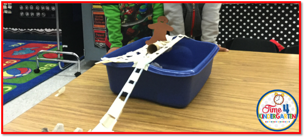 Gingerbread Man Bridges Our First Try at STEM | Time 4 Kindergarten