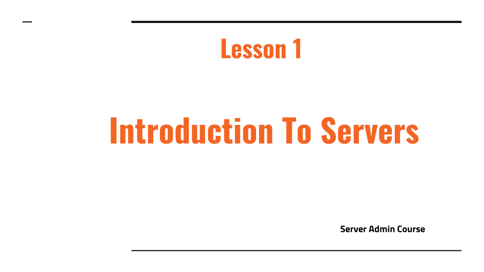 Lesson1 | Introduction about servers | what does a server do - SystemAC ...