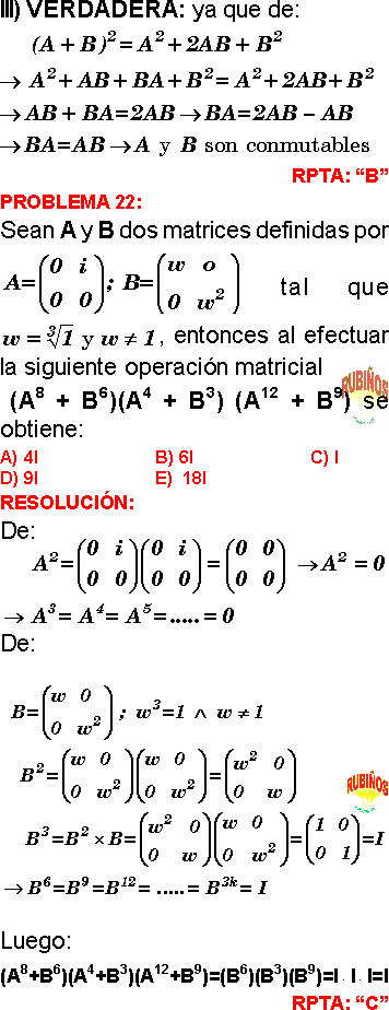 MATRICES PROBLEMAS RESUELTOS DE MATEMÁTICA PDF