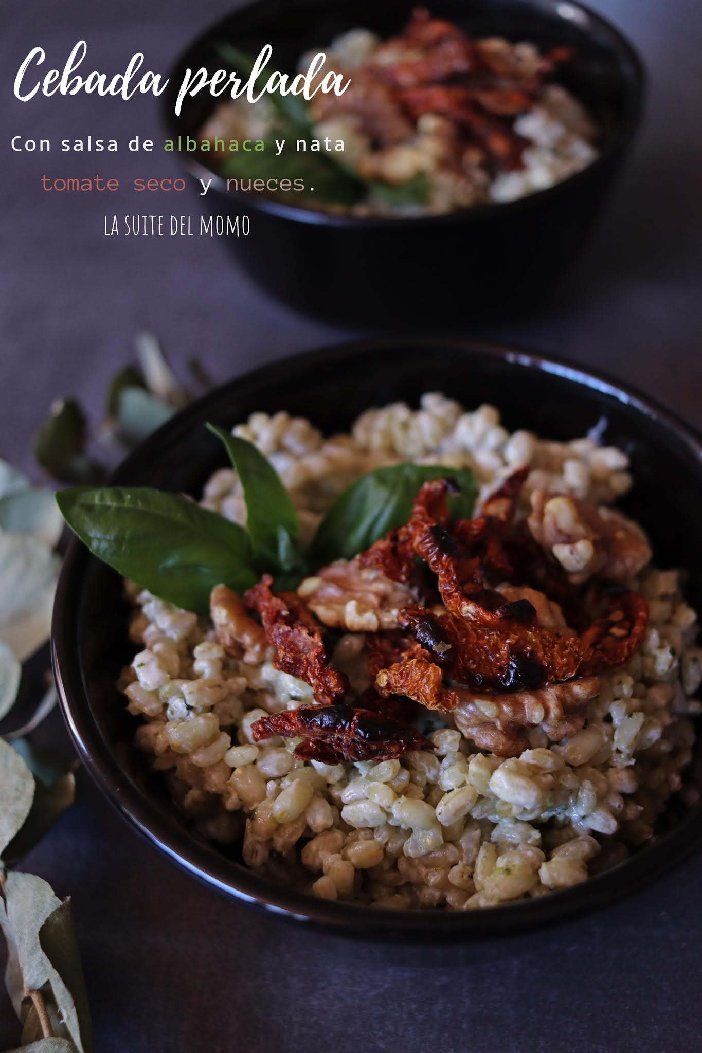La Suite del Momo: Cebada perlada con salsa de albahaca y nata, tomate ...