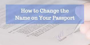 Name Change in Passport.