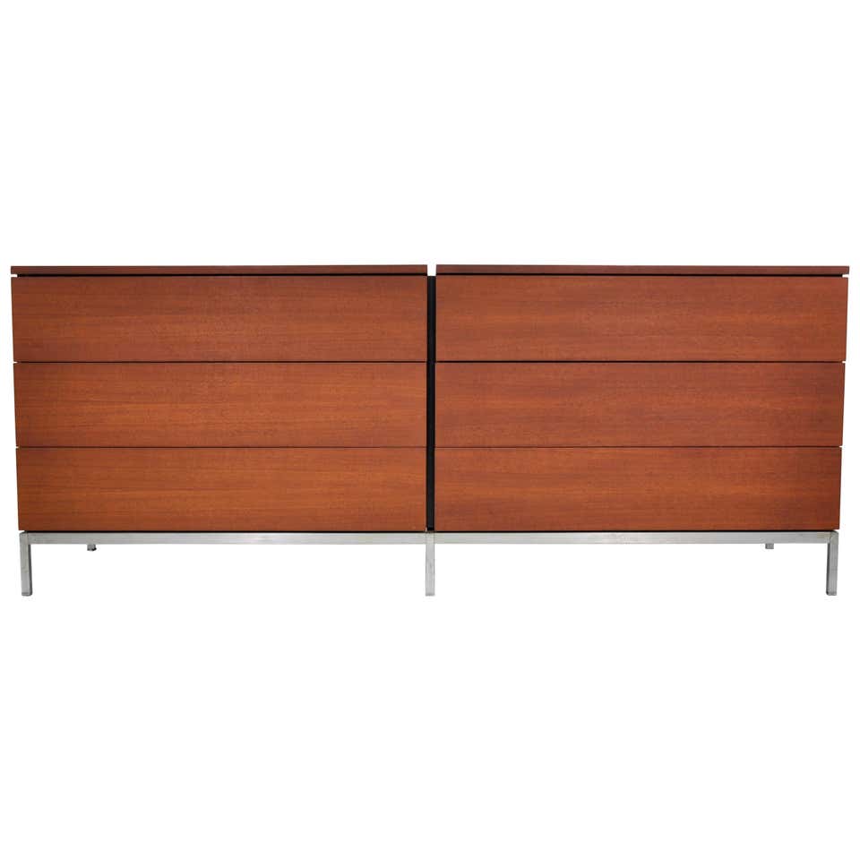 SELECT MODERN: Florence Knoll for Knoll Associates Walnut and Chromed ...