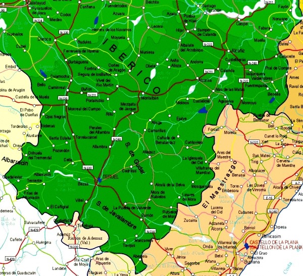 Teruel Mapa Ciudad de la Región | España mapa de la ciudad