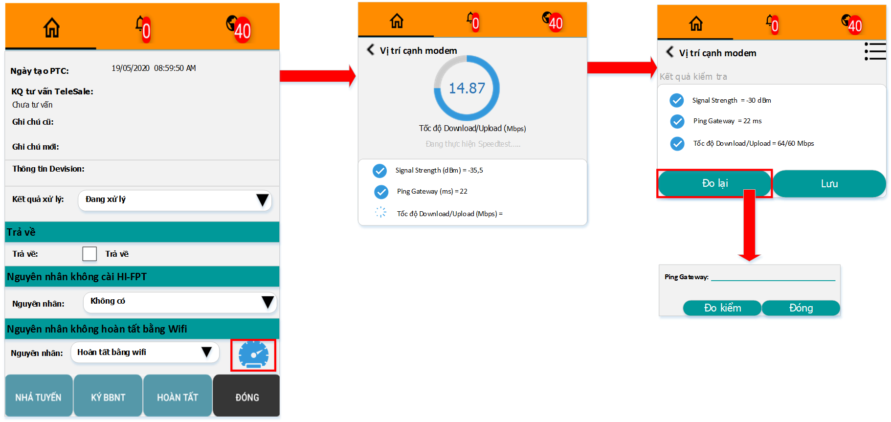 Mobinet - Tính năng mới Đo kiểm