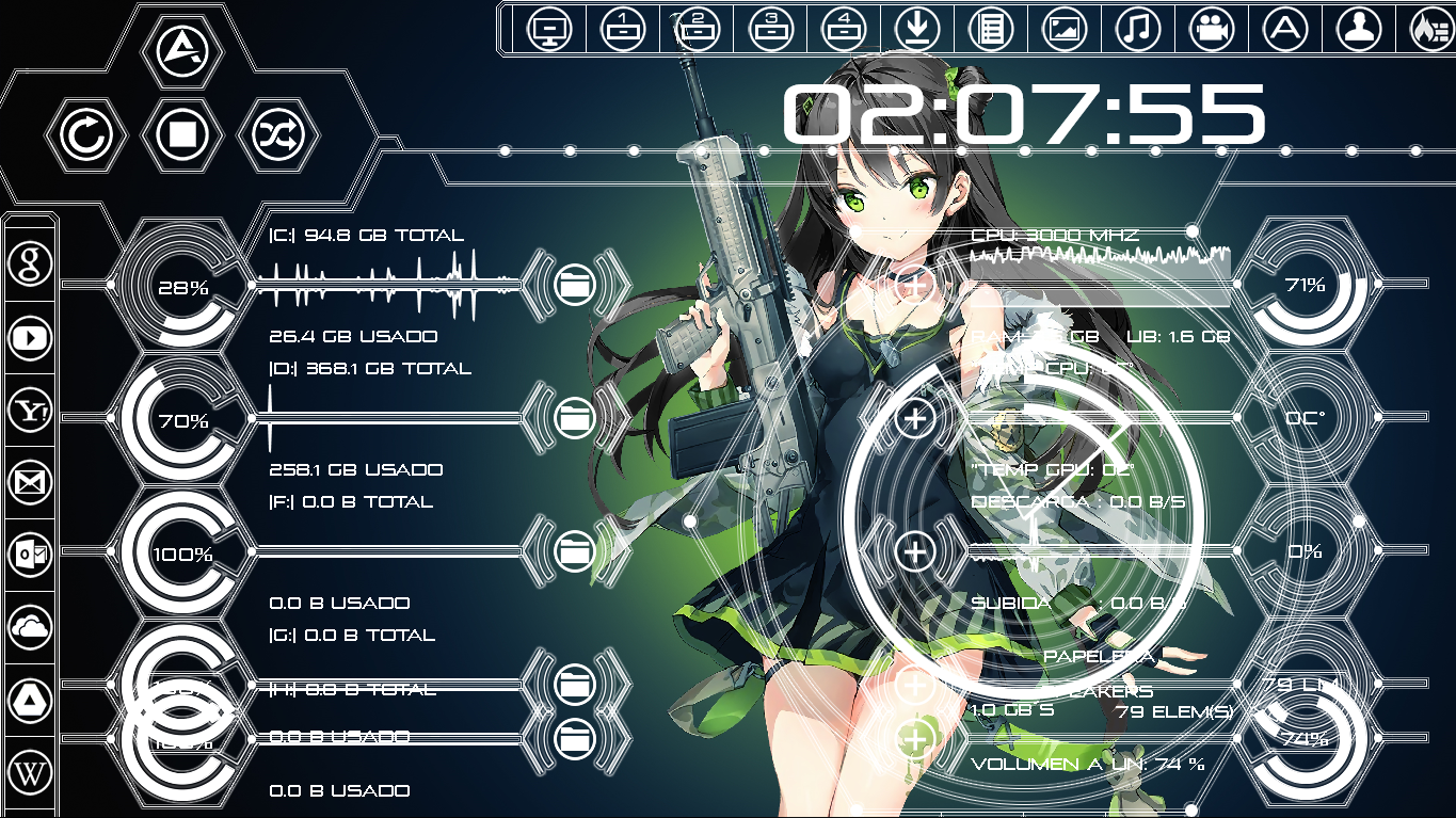 Rainmeter Anime Skin By Suomiotakuanimesuomi On Deviantart
