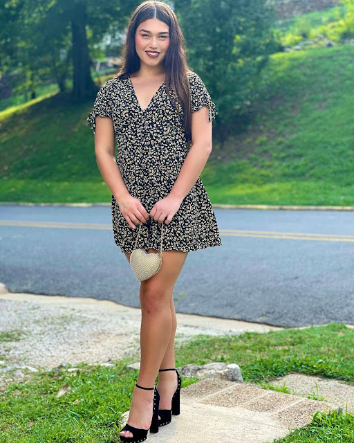 Ariel Long – Most Beautiful Transgender in Floral Print Mini Dress - TG ...