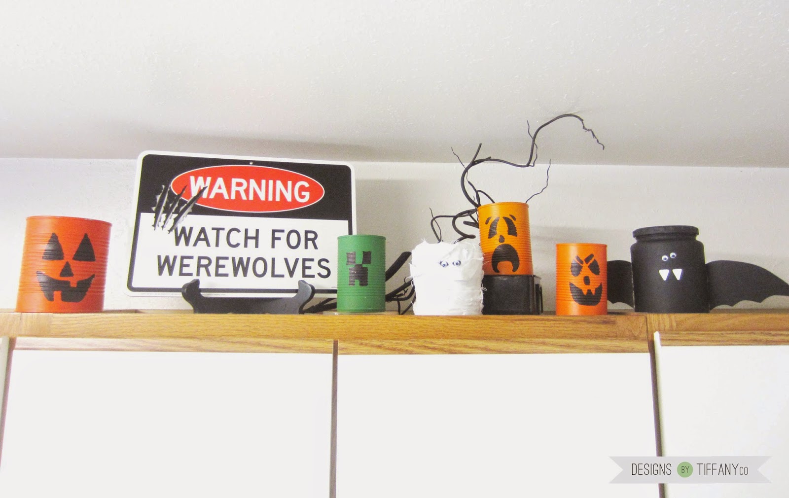 Recycled Halloween Can Decor - Designs by TiffanyCo