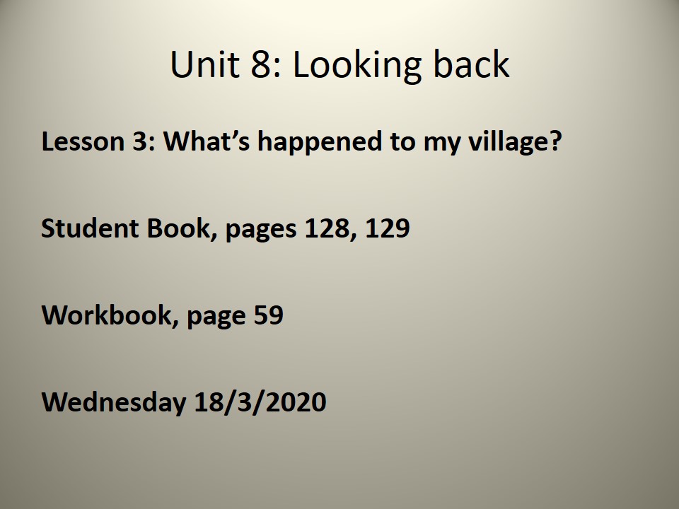 Grade 8: Distance Learning