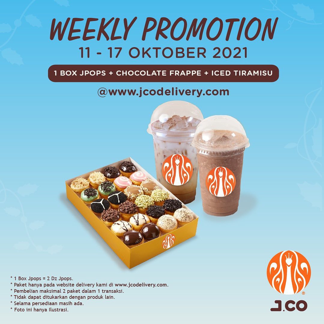 Harga Promo JCO 1 box J.Pops + 2 minuman Rp110.000 tgl 11-17 Oktober ...