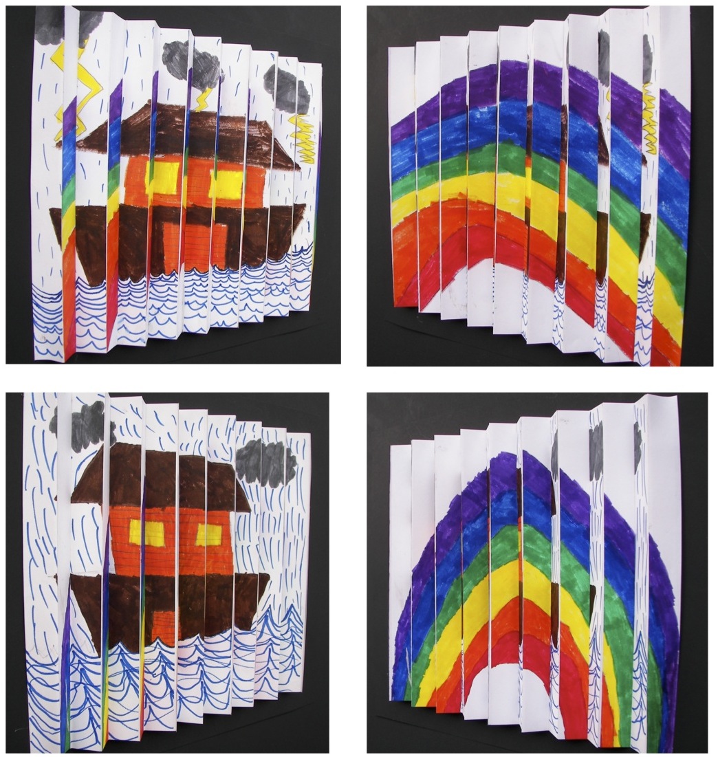 The Rolling Artroom: Noah's Ark & Rainbow - Accordian Style - 1-3 Grade